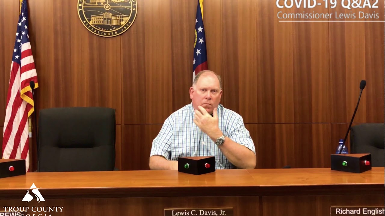 COVID-19 Q&A2 with Commissioner Lewis Davis - YouTube