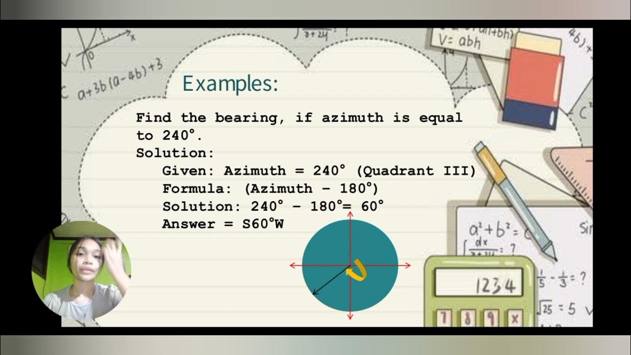 Converting Azimuth to Bearing (Trigonometry) - YouTube