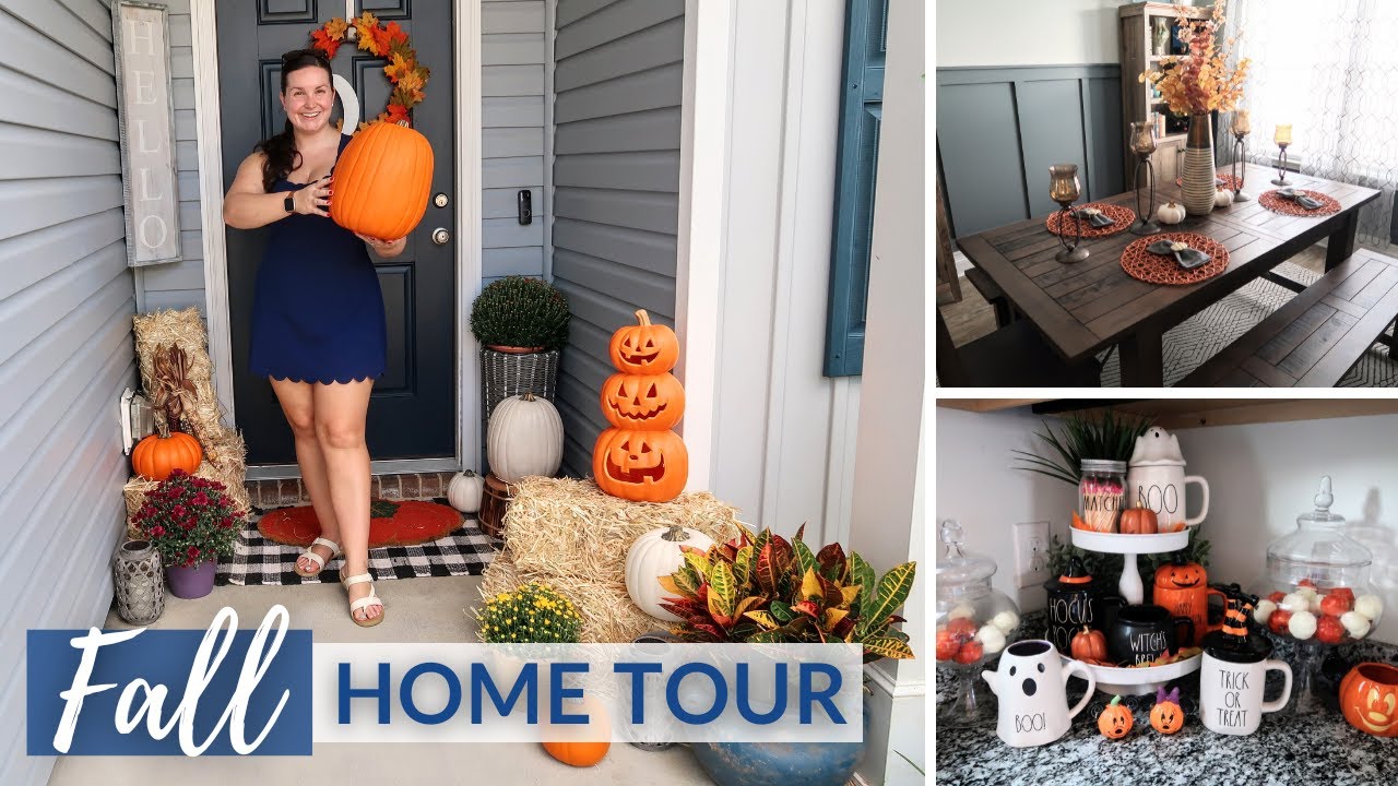 Halloween + Fall Home Tour 2023 // Rae Dunn, Fall Floral, Realistic ...