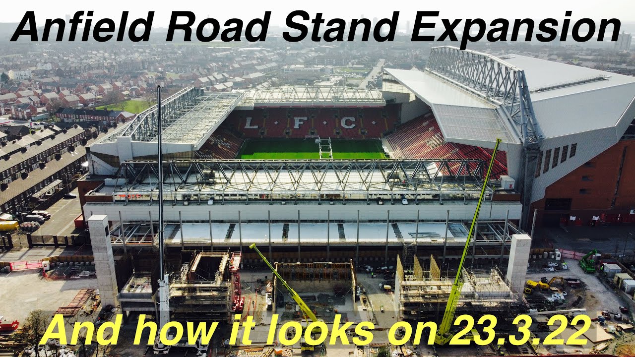 Anfield Road Stand Expansion Update 23 (23.3.22) - YouTube
