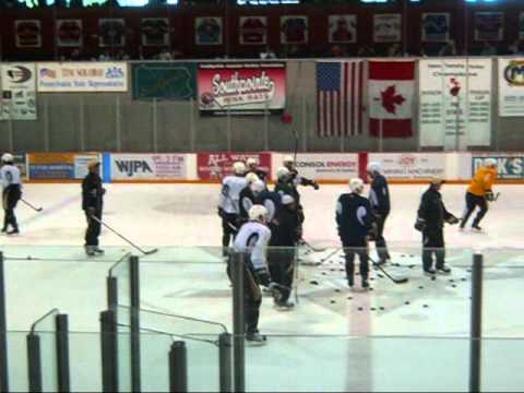 Sidney Crosby Super Slap Shot @ Practice - YouTube