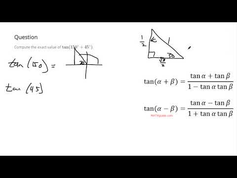Use the sum and difference formula for tangent - YouTube