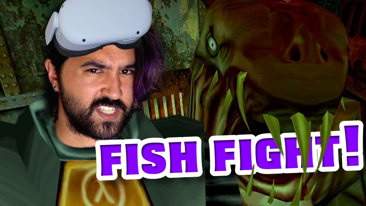 Fish Fight! | Half Life 1 VR MOD | Part 9 No More Trains! - YouTube