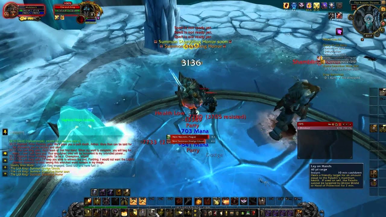 World of Warcraft Cataclysm: level 85 paladin Lich King solo attempt ...