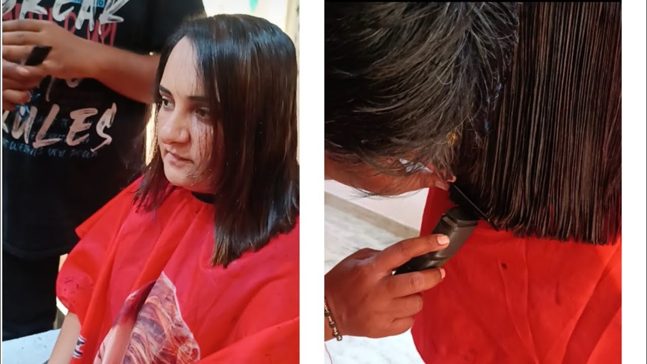 My Friend Short Haircut part 3 : She took Haircut on Short Hair from my ...