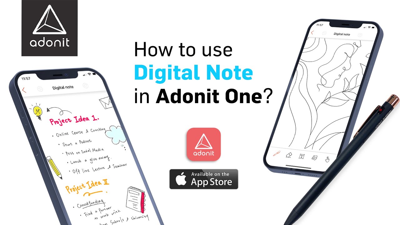 How to use Digital Note in Adonit One App? - YouTube