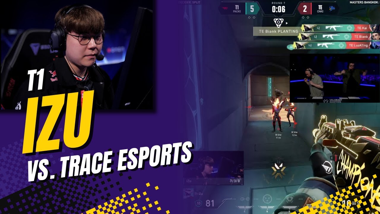 Casters React To T1 iZu Insane 3k Against Trace Esports | VCT Masters ...