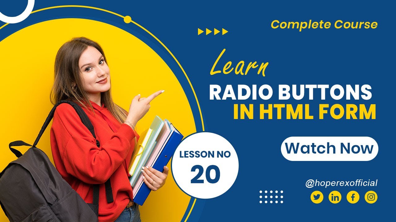 HTML 20. Radio buttons in HTML form - YouTube