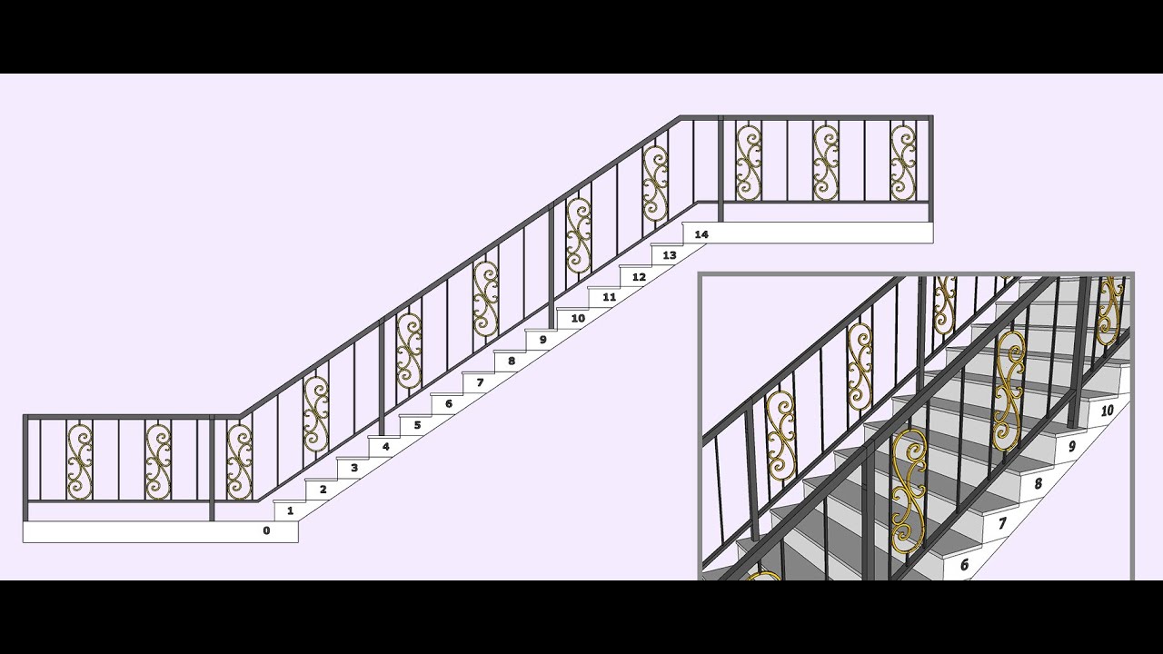 Membuat railing tangga minimalis satu ornamen hasil maksimal dengan ...