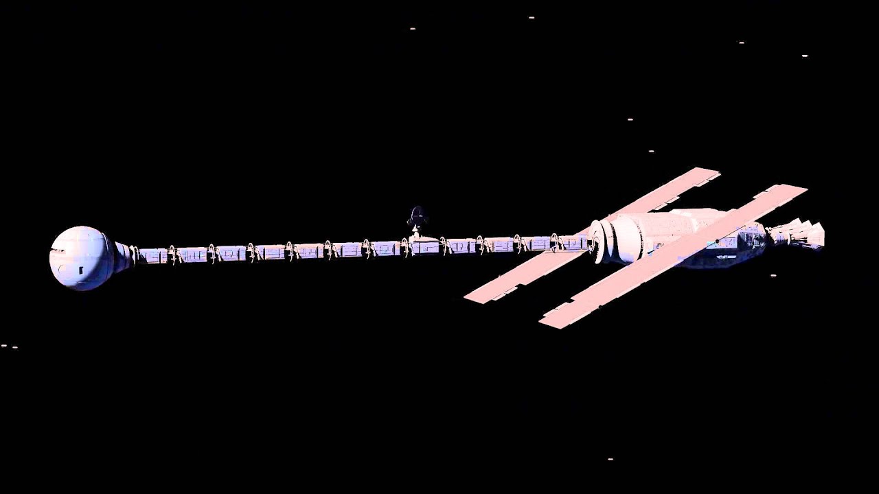Test render of the 2001 Discovery alternate design - YouTube