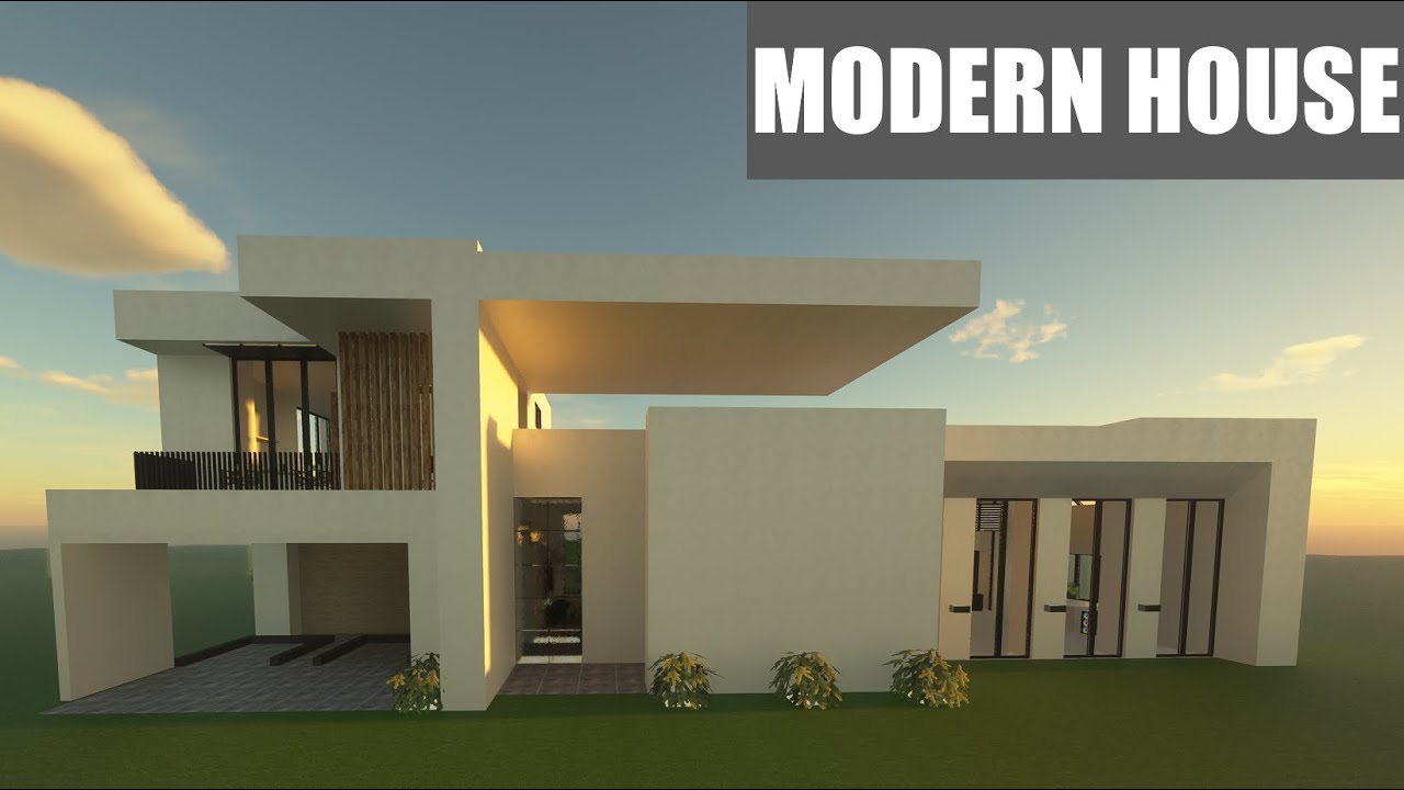 마크 흰색 콘크리트 모던하우스(white concrete modern house with ultimate immersion ...