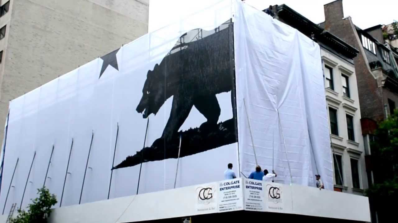 Barricade Wrap Installation - James Perse - YouTube