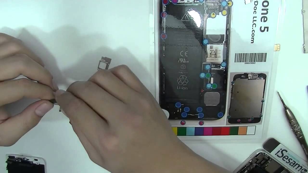Screen Repair on iPhone 5s Tutorial Step by Step - YouTube