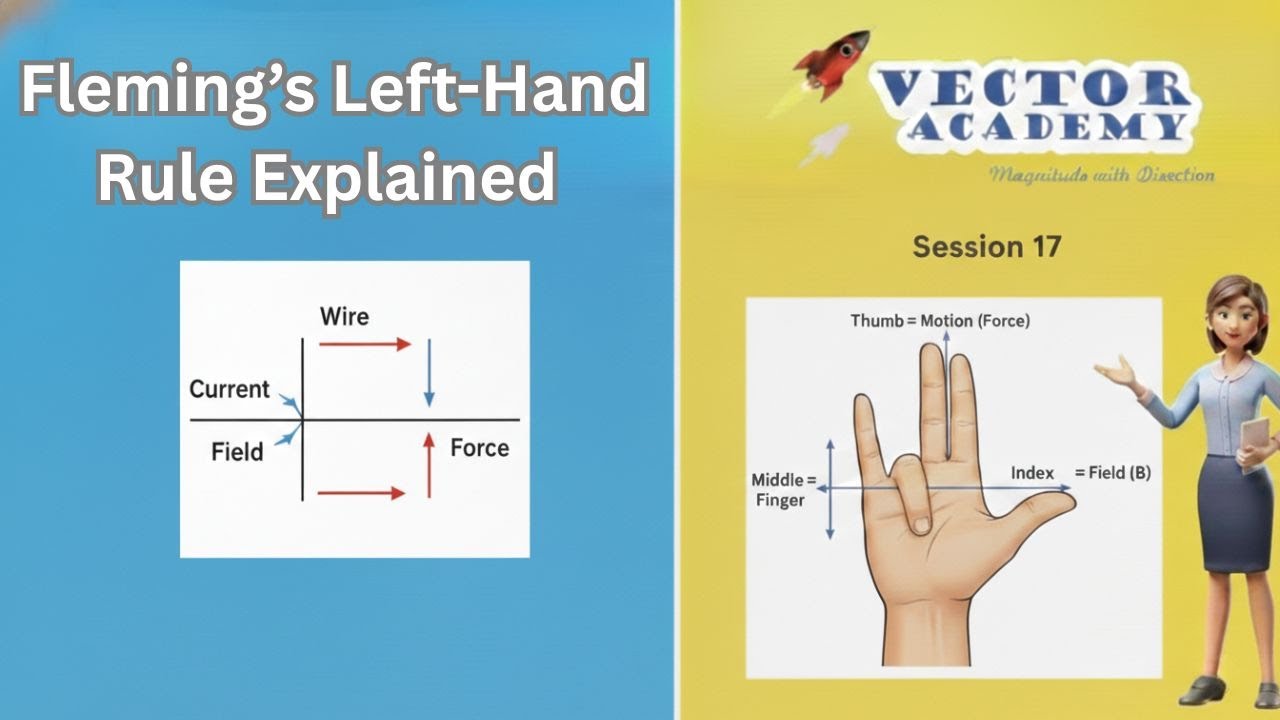 Fleming’s Left-Hand Rule Explained | Easy Physics | Vector Academy ...