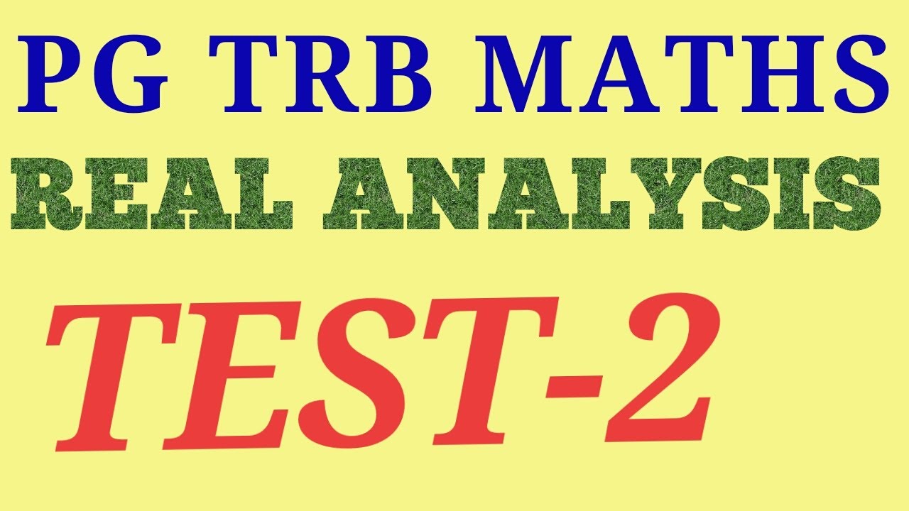 REAL ANALYSIS | Test-2 - YouTube