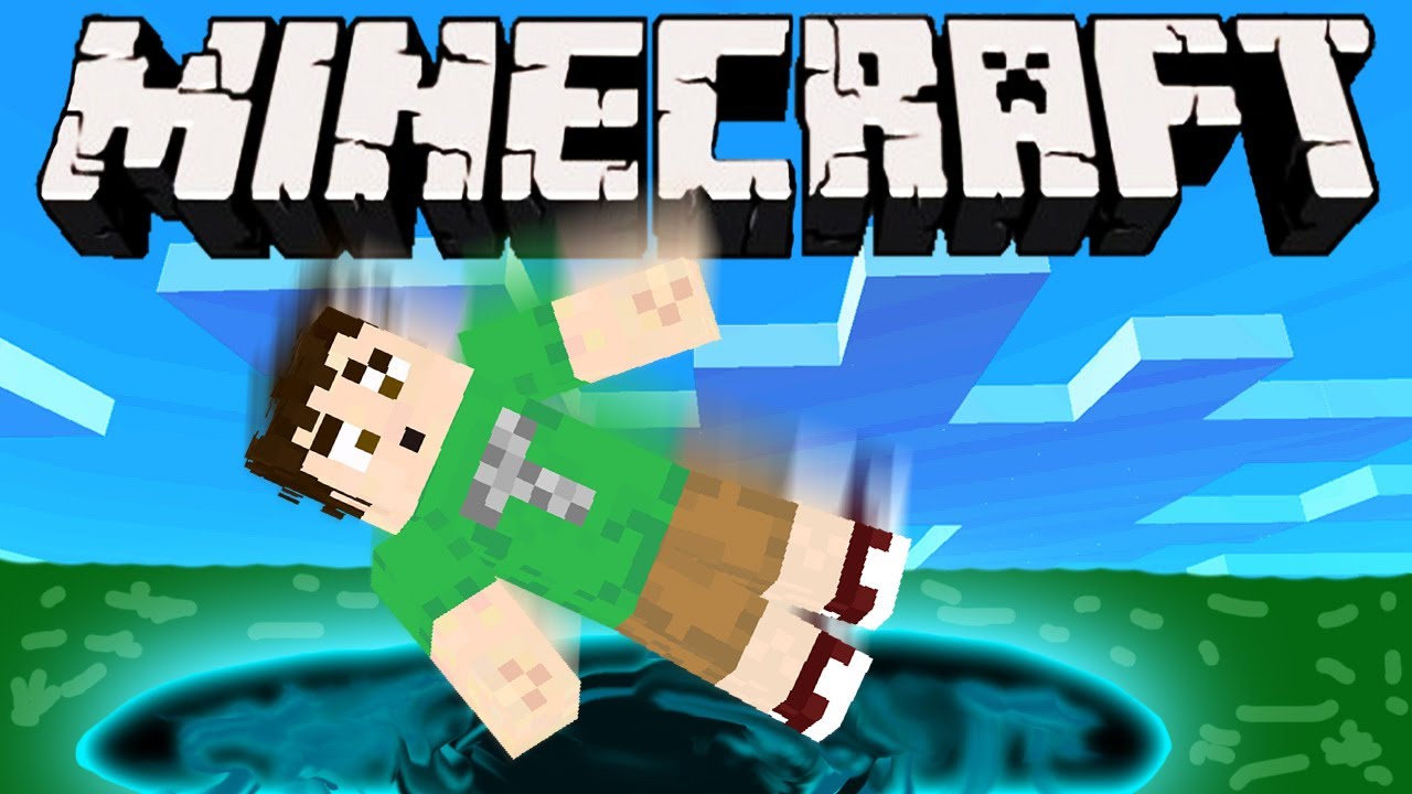 Minecraft - FALLING INTO THE VOID FAIL - YouTube