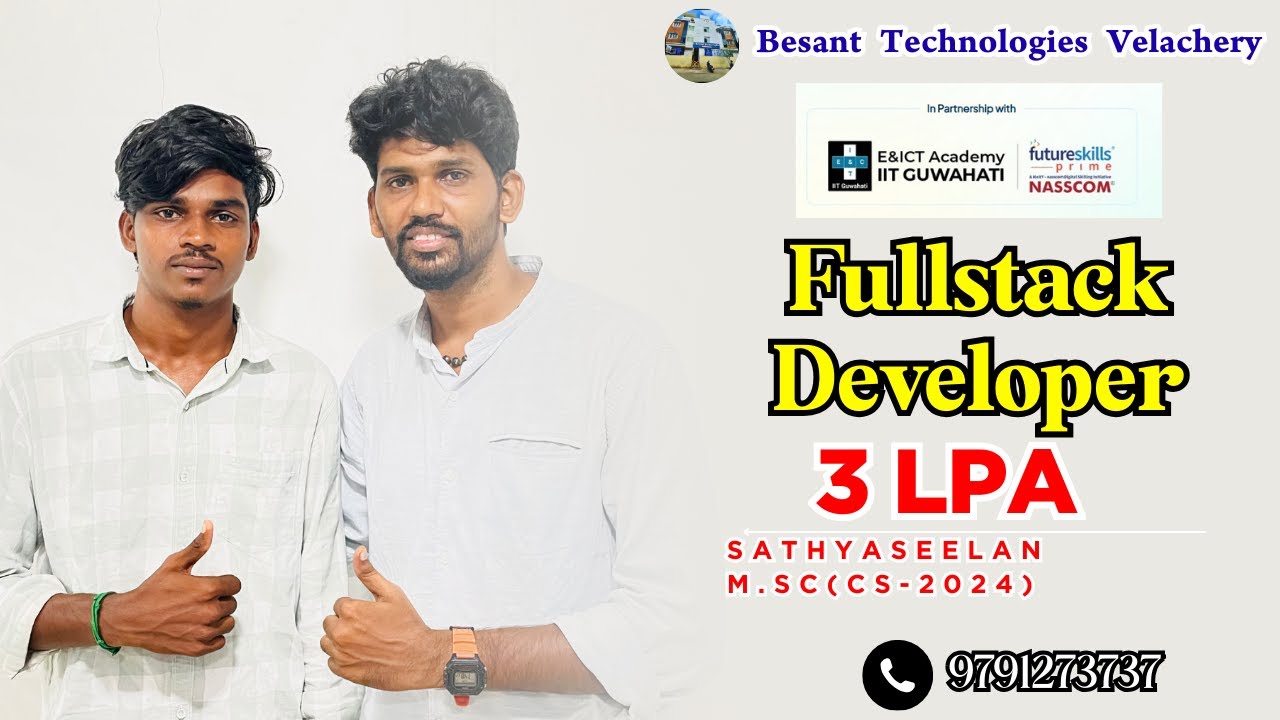 Fullstack Developer Success Story | Sathyaseelan M.Sc (CS) 2024 ...