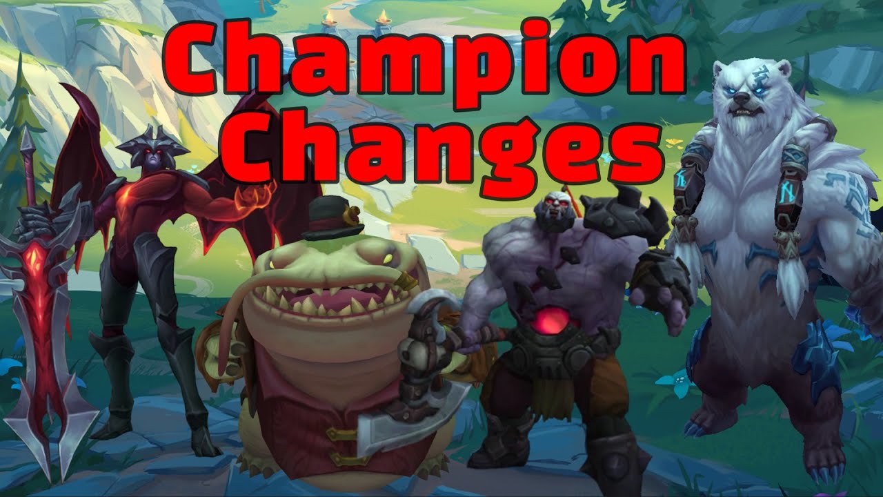 League of Legends 10+ Champion Changes (Nerfs and Buffs - YouTube