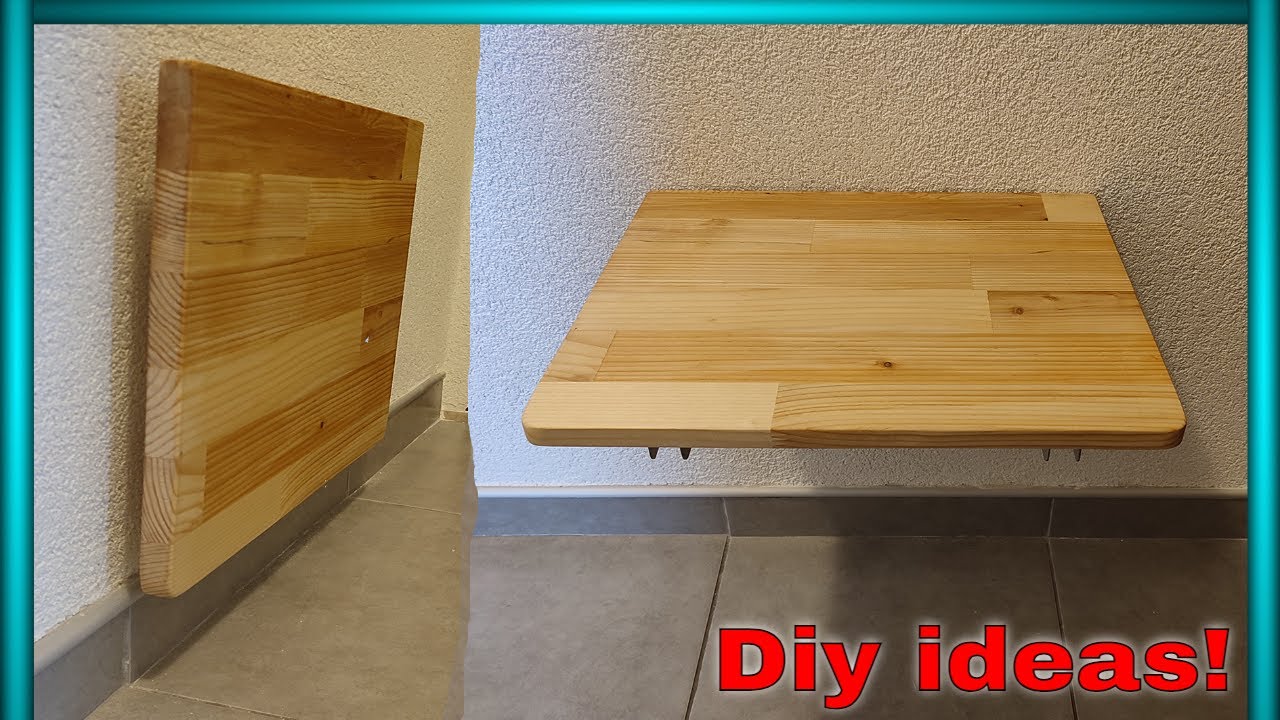 How to make a folding wall work table at home.- Plus a wall folding ...