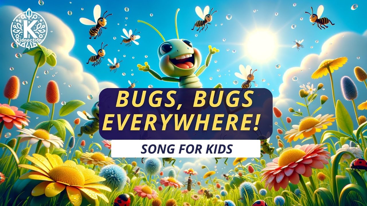 🐞🎶 Fun Bug Song for Kids & Toddlers - Bugs Everywhere! | Sing Along & Learn! - YouTube