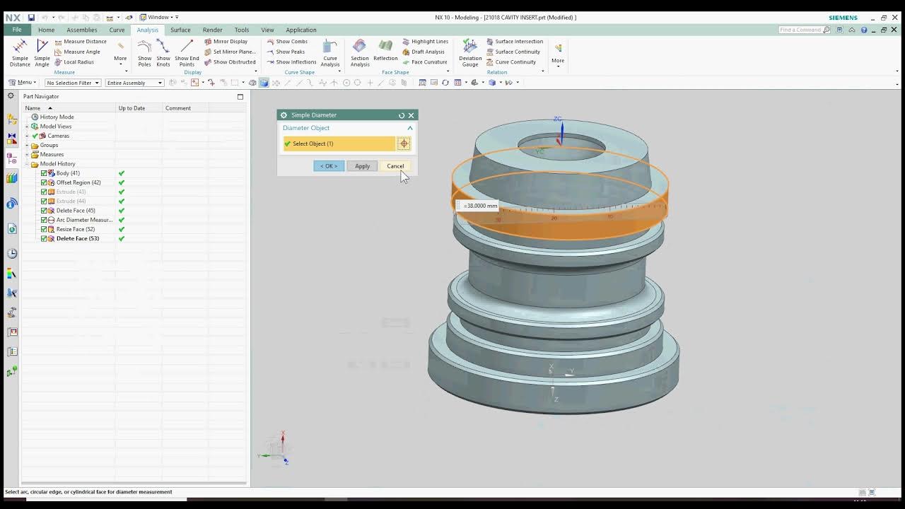 Delete Face, Replace Face , Move Face , Resize Face, Resize Chamfer ,Resize Blend UG NX - YouTube