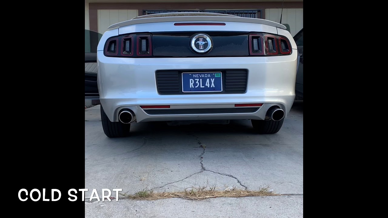 2014 Ford Mustang v6 3.7L Roush Axle Backs - YouTube