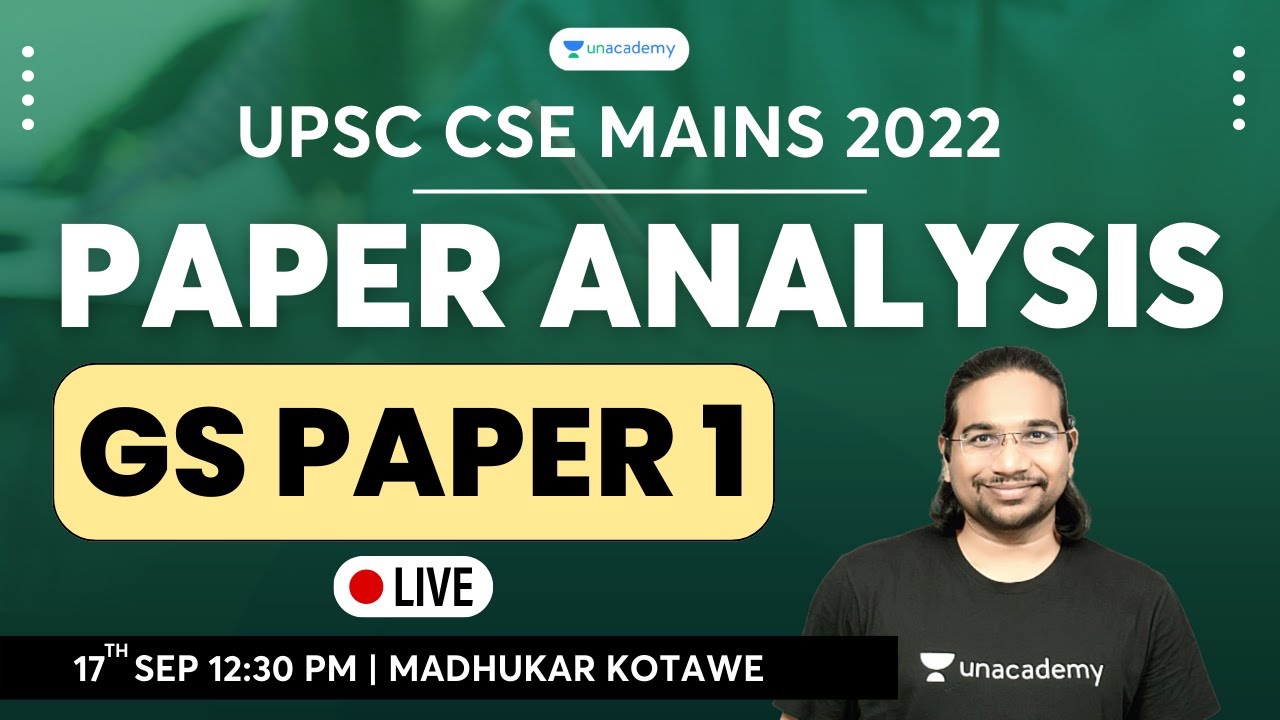 GS Paper 1 UPSC 2022 Analysis | UPSC CSE - IAS Mains 2022 | Discussion ...