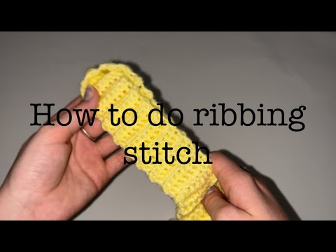 How to do crochet ribbing stitch for beginners - YouTube