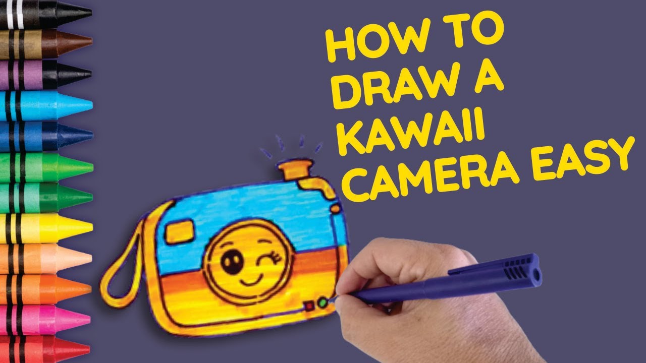 How to draw a kawaii camera easy | Drawing Tutorial Art - YouTube