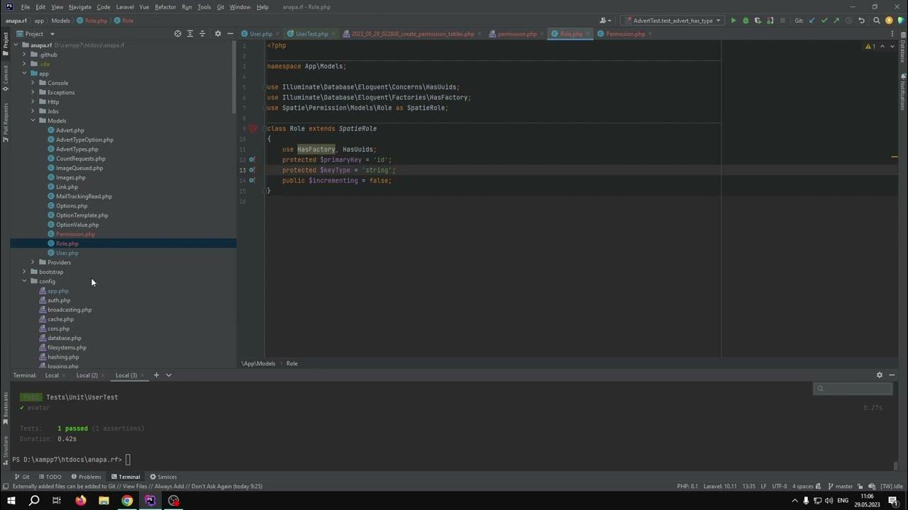 Laravel 10 Spatie Permission fix UUID using in database. How to use UUID in Laravel-permissions ...