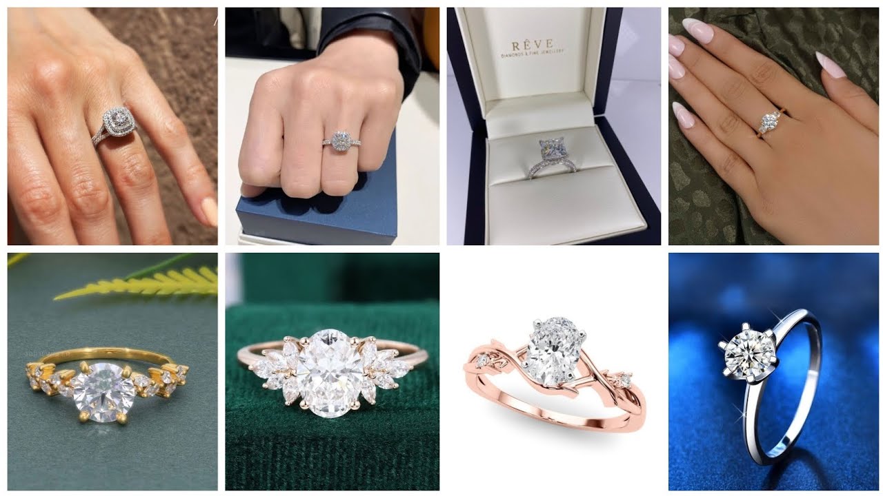 Beautiful Dreamy Diamond Ring Design | Luxury Diamond Engagement Ring | Oval Gold And Diamond ...