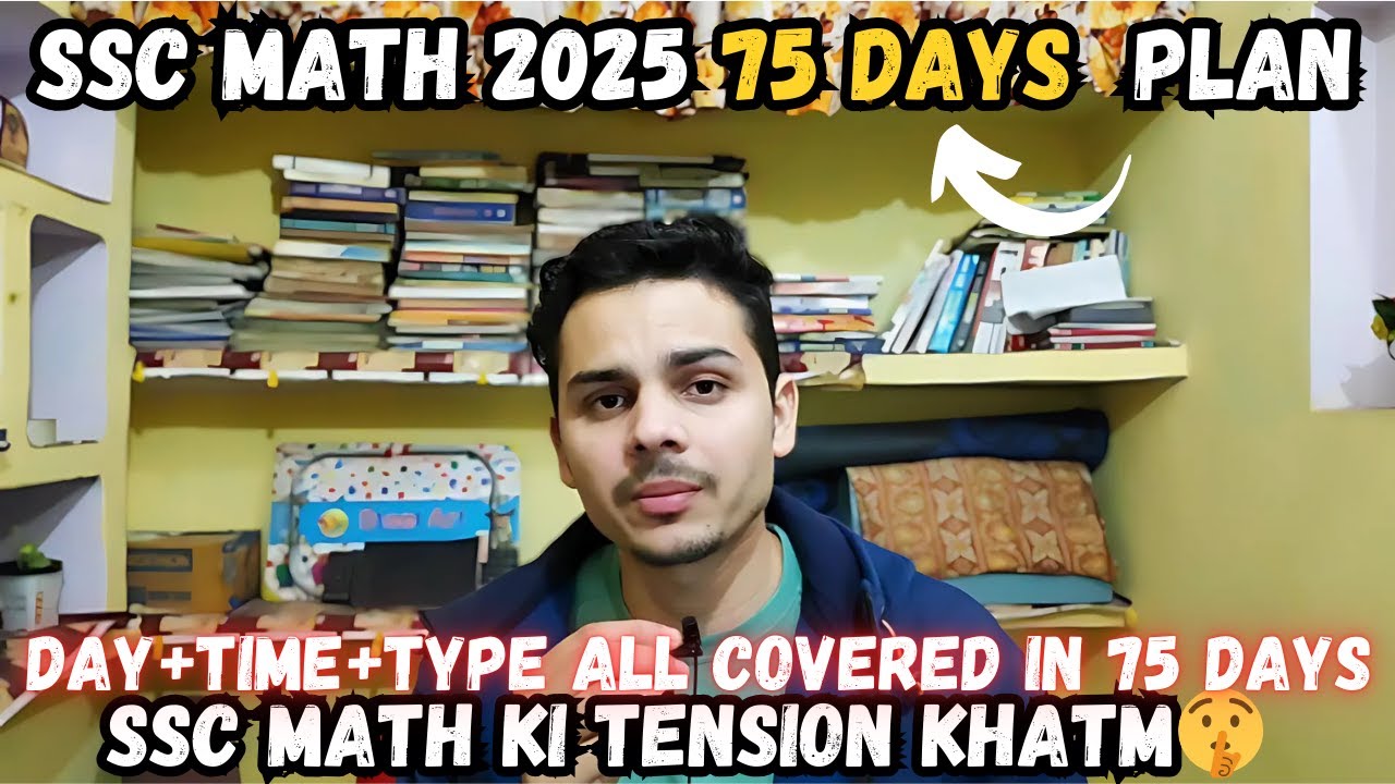 SSC MATH 2025 75 days HARD CHALLENGE 💪 | SSC CPO 2024 strategy ...