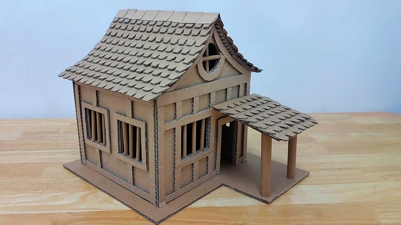 Cardboard House Very Simple | How to Make a House Out of Cardboard ...