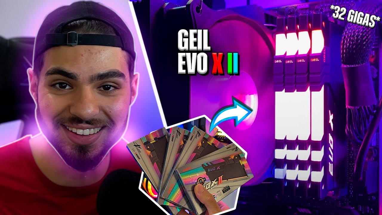 MENOS DE R$100! MEMÓRIA RAM com RGB 😍 | GEIL EVO X II - YouTube