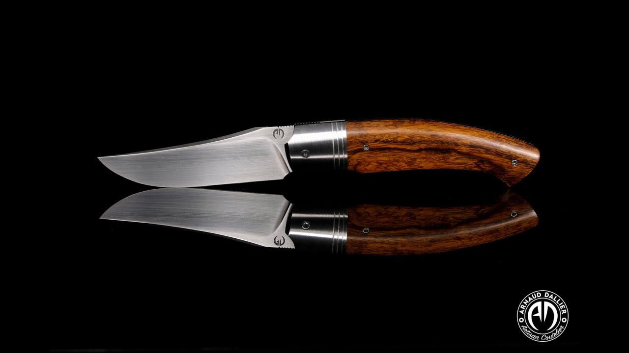 Couteau Liner-lock Shelby Lame Inox RWL34 et plaquettes en bois de fer ...
