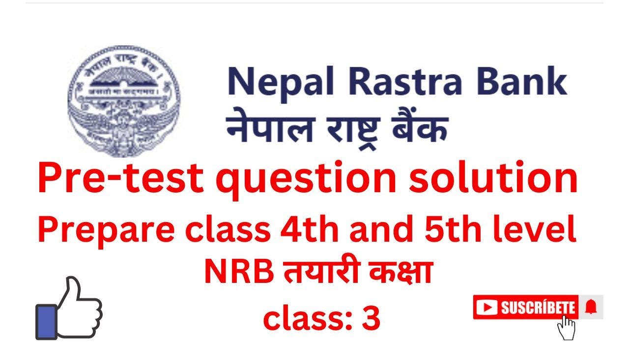 NRB pretest exam 2080 class 3 | nrb model question tayari class | level ...
