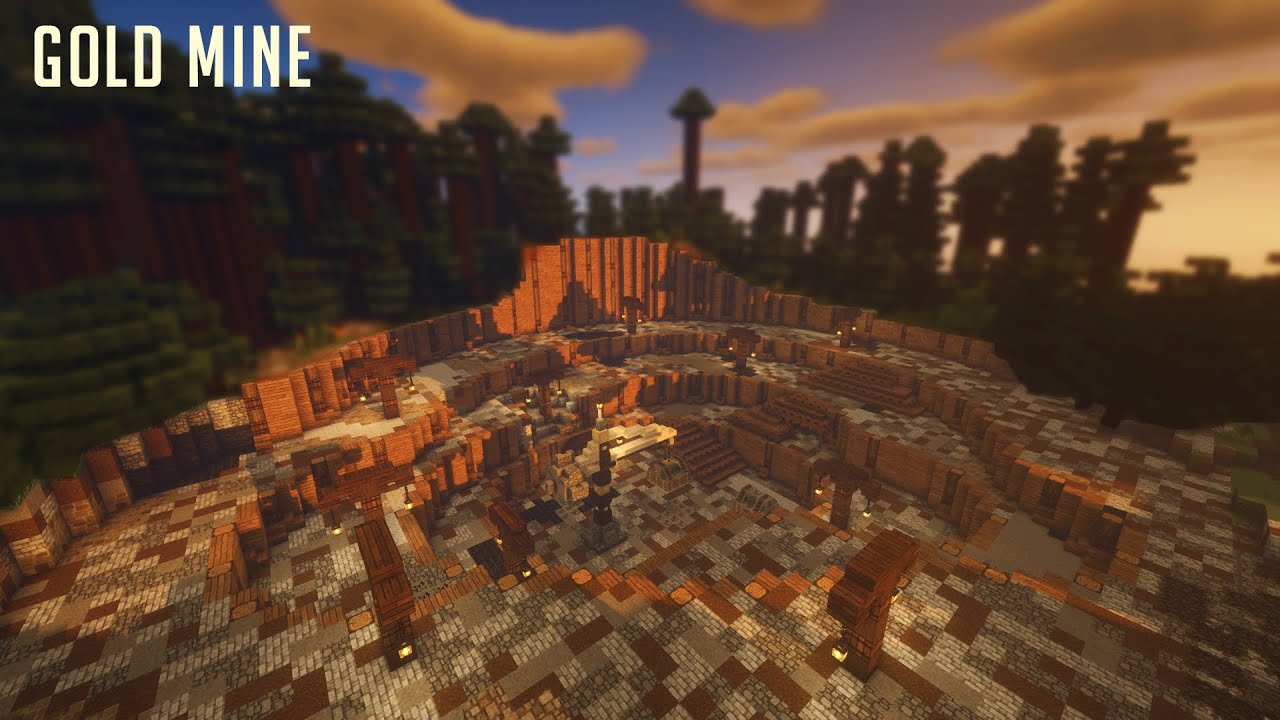 Timelapse | Gold Mine in Minecraft ( How to Build ) - YouTube
