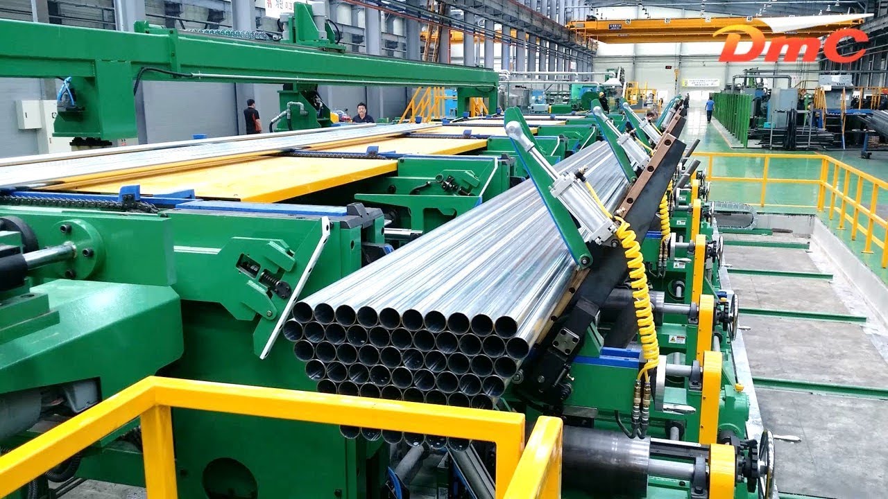 DMCTECH Ø76.3 x 4.5t ERW Tube Mill Line - YouTube