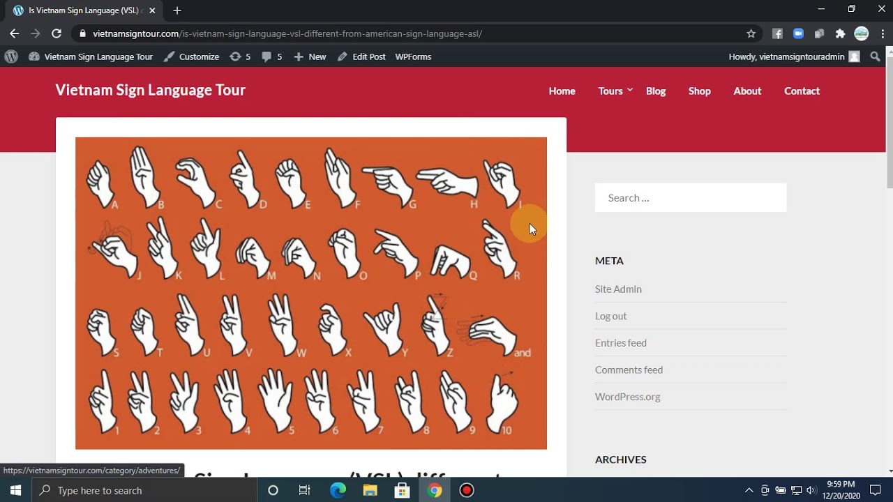 website tour -see progress- vietnam sign language tour - YouTube
