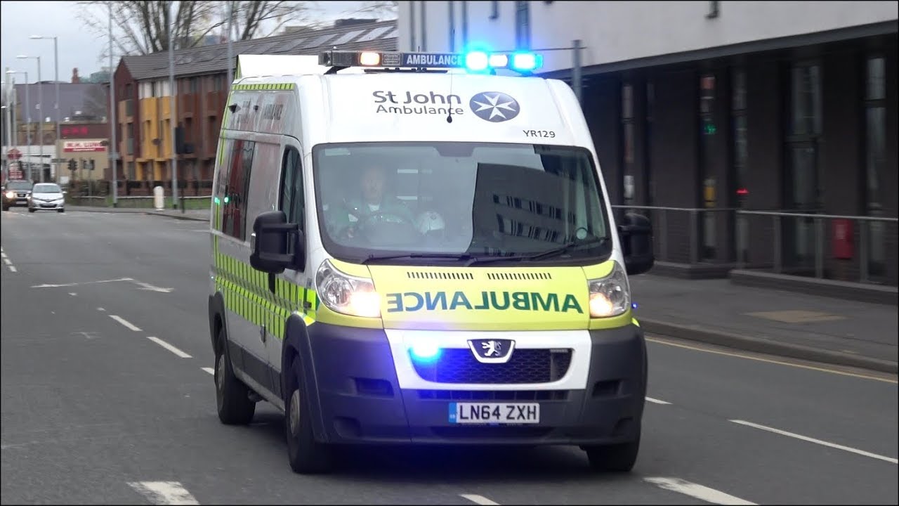 St John Ambulance transporting to Manchester Hospital - YouTube