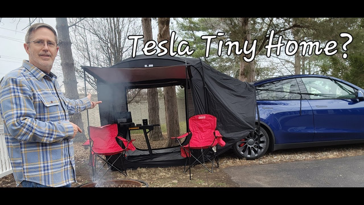 Tesloid Model Y Tent Set Up and Review - YouTube