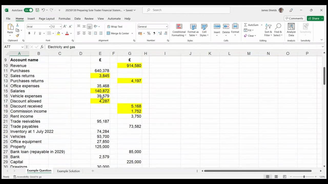 Preparing Sole Trader Financial Statements AQA A Level Accounting - YouTube