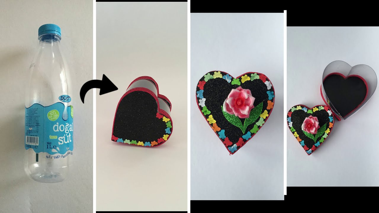 How to make Gift Box from waste | Waste material Craft Ideas | Plastic ...