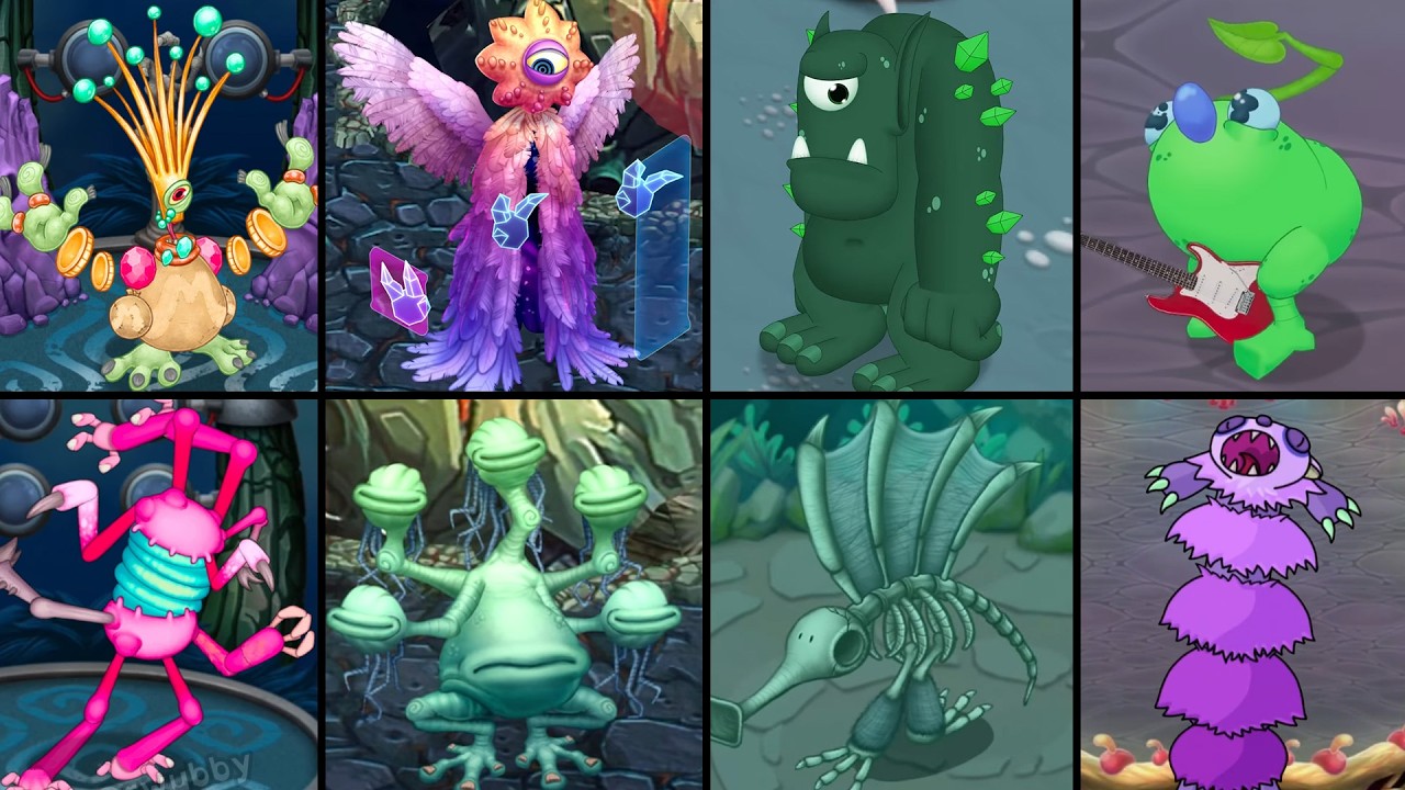 ALL Monsters Bone Island vs Space Island vs Ethereal Island vs Wublin ...