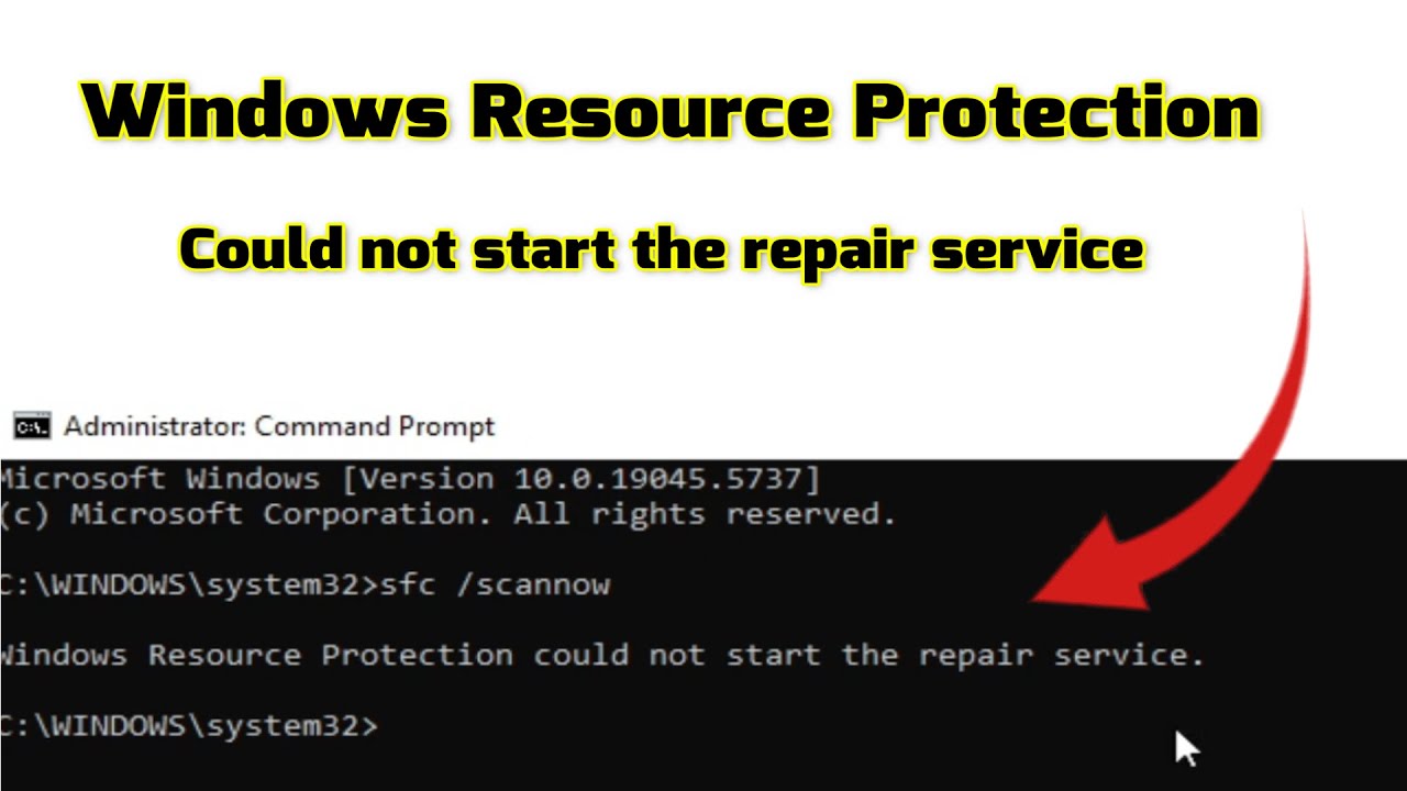 How to fix Windows Resource Protection could not start the repair ...