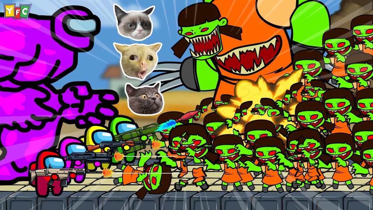 🔴 Live AMONG US vs Lots of ZOMBIES | Animated Gameplay - YouTube