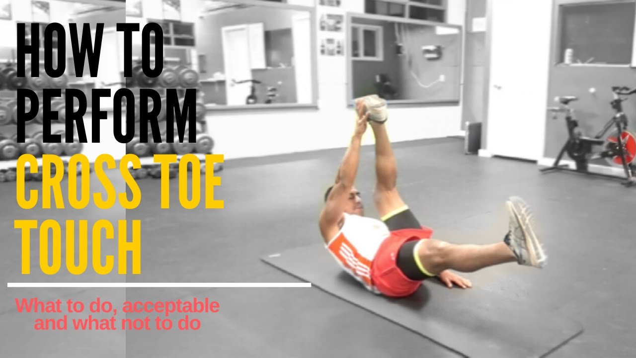 How to Do Cross Toe Touch to Tone Your Abs - YouTube