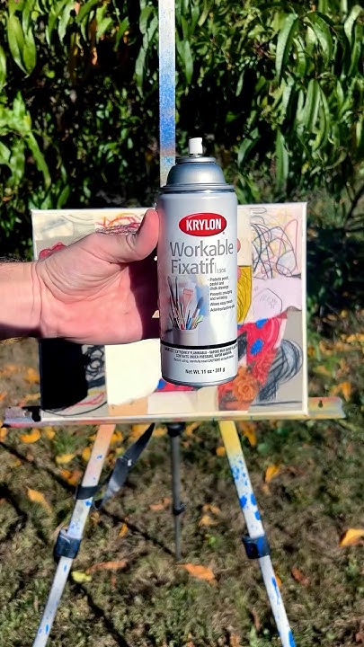 Spraying Krylon Workable Fixatif Art Talk No.5 - YouTube