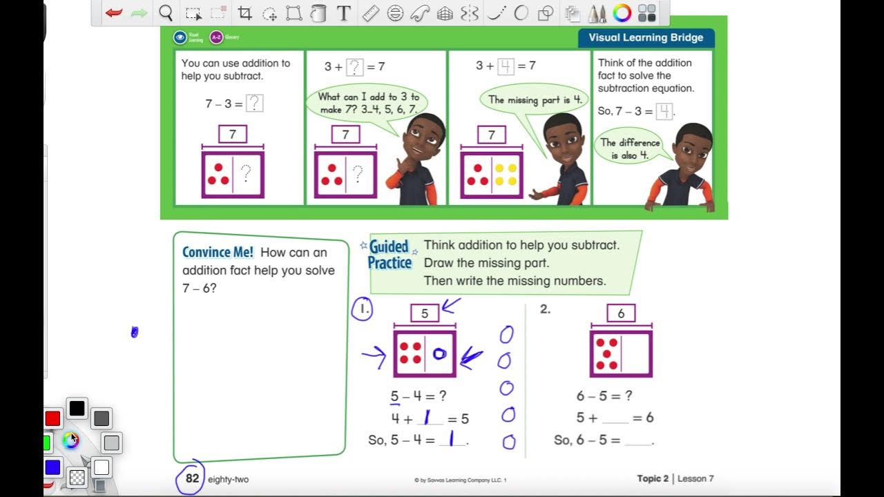 SAVVAS Lesson 2-7 (grade 1) - YouTube