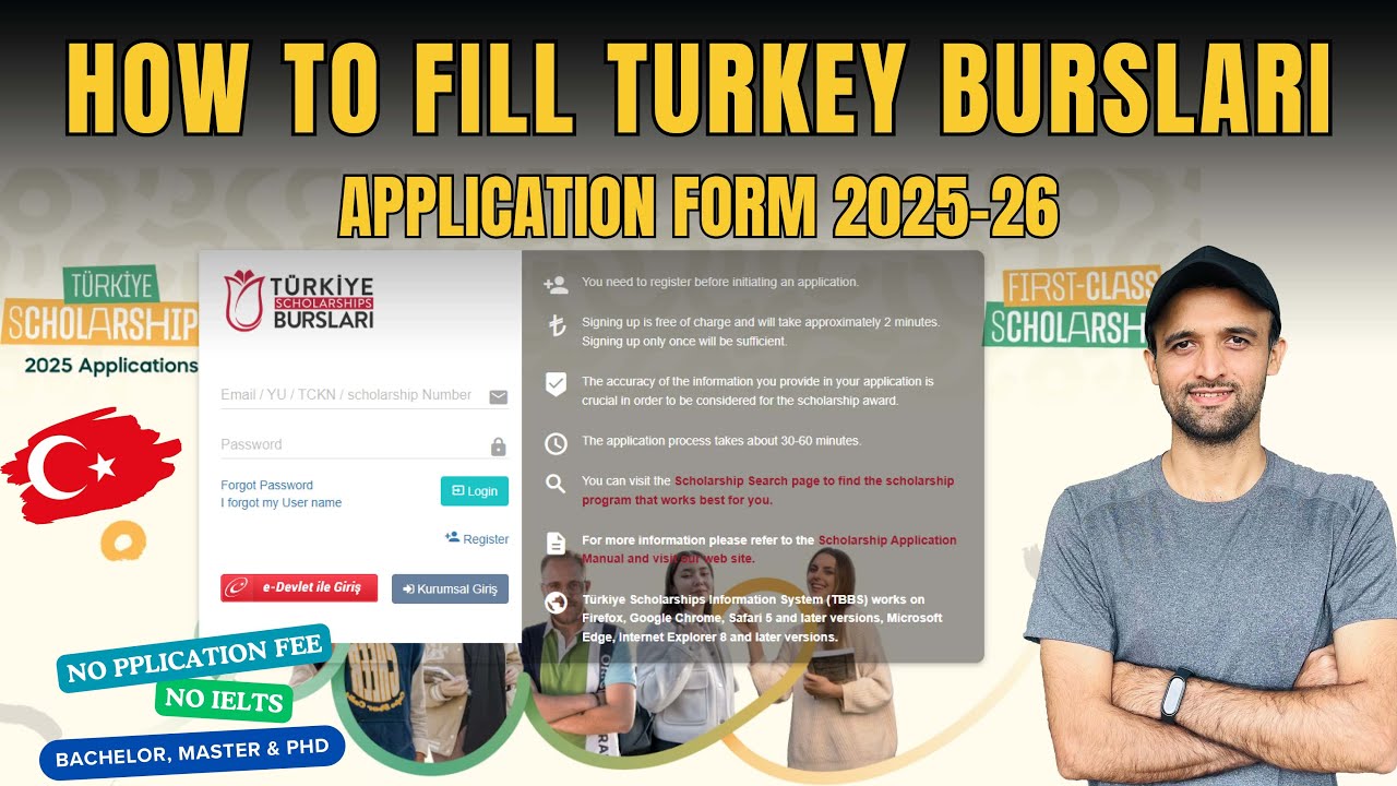 How to fill Turkey Burslari Scholarship Application form 2025 | Step by ...